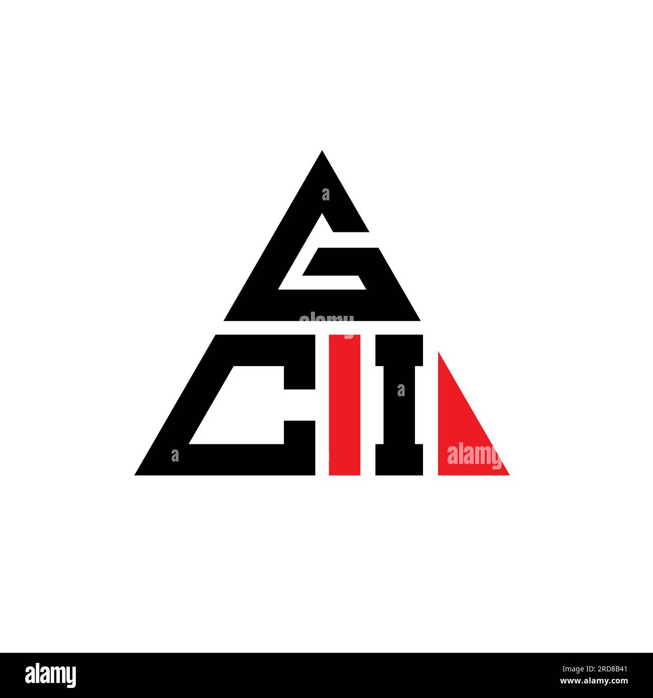 GCI triangle letter logo design with triangle shape. GCI triangle logo ...