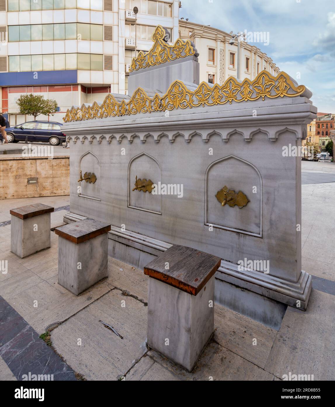 Ablution fountain, located outside Vilayet Mosque, Vilayet Cami, or ...