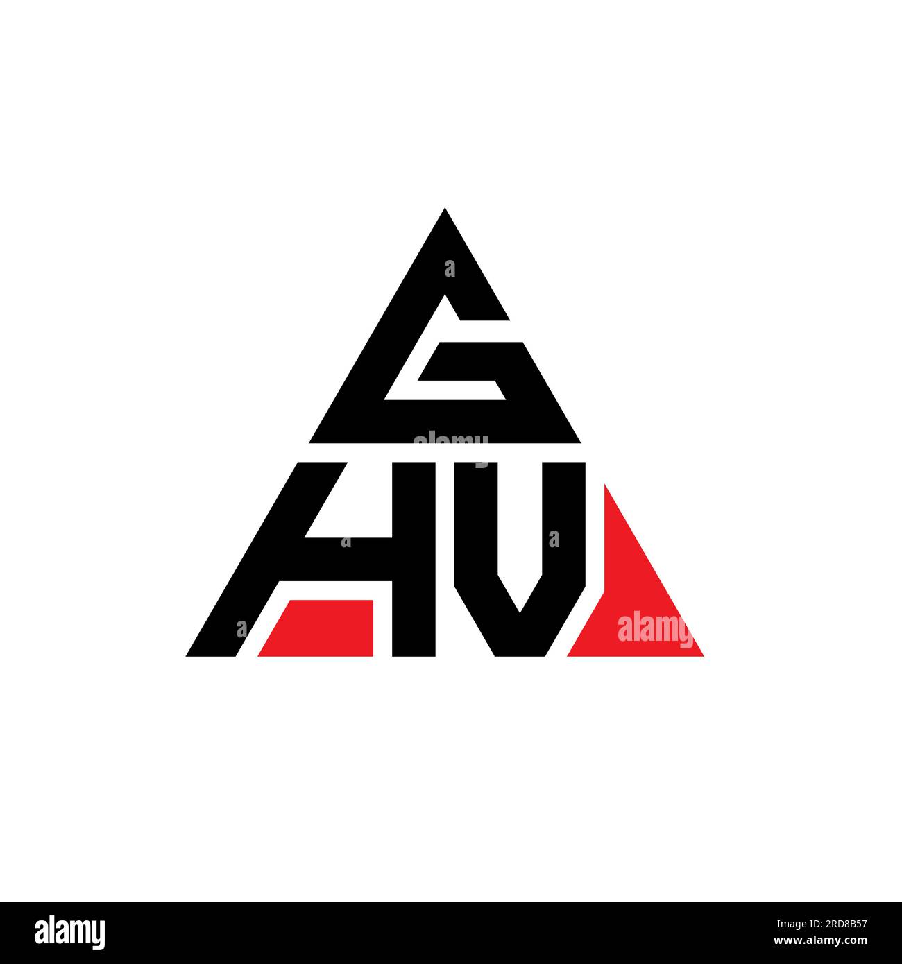 GHV triangle letter logo design with triangle shape. GHV triangle logo ...