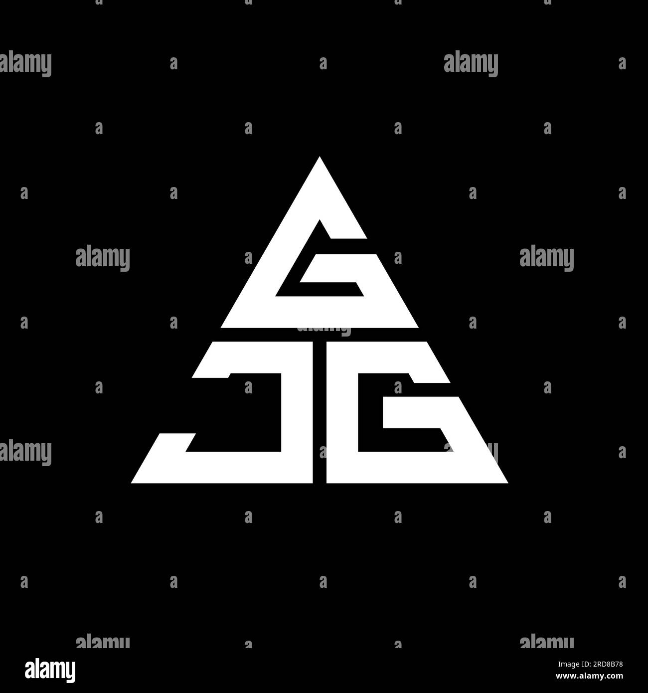 GJG triangle letter logo design with triangle shape. GJG triangle logo ...