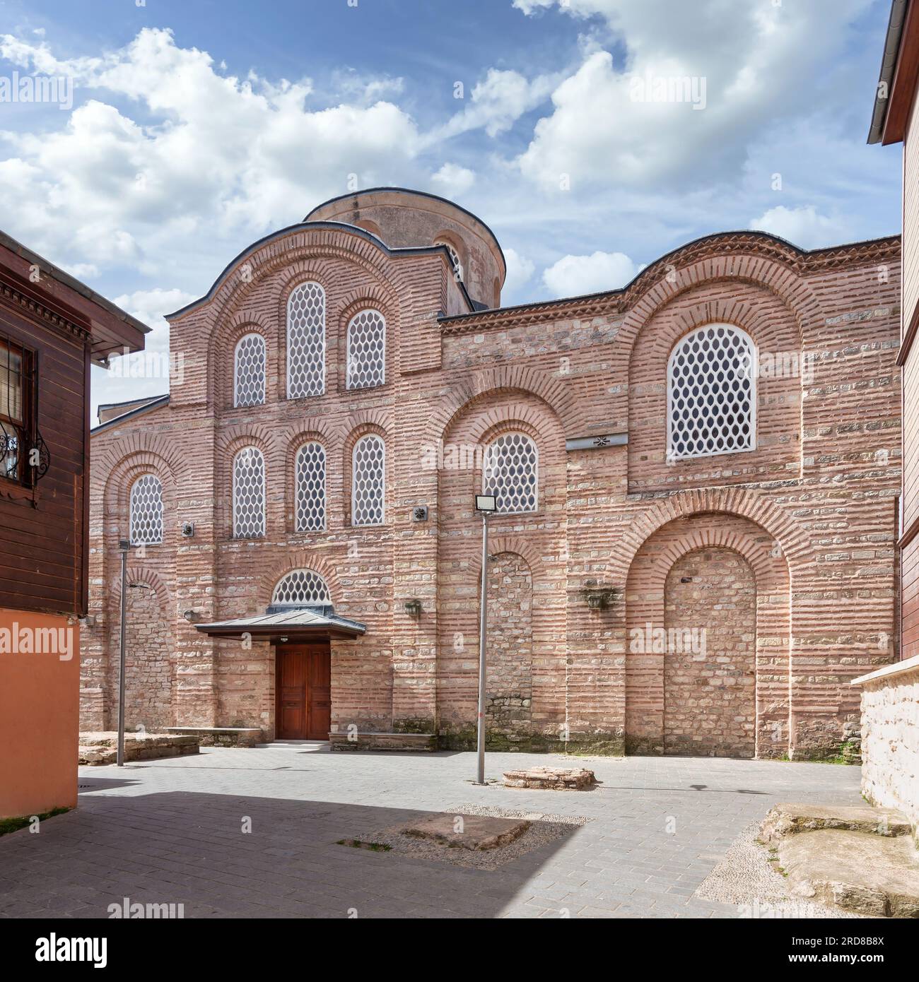 Side facade of Zeyrek Mosque, or Molla Zeyrek Camii, 14th century ...