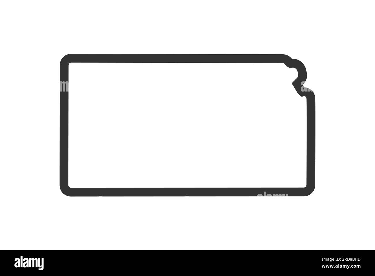 Kansas Outline Symbol Us State Map Vector Illustration Stock Vector Image And Art Alamy