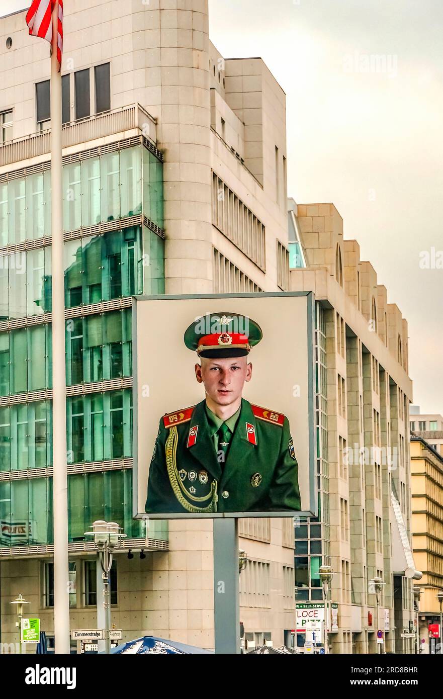 Checkpoint Charlie Today East German Soldier Most Well Known Berlin ...