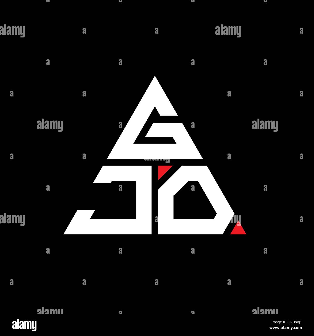 GJO triangle letter logo design with triangle shape. GJO triangle logo ...