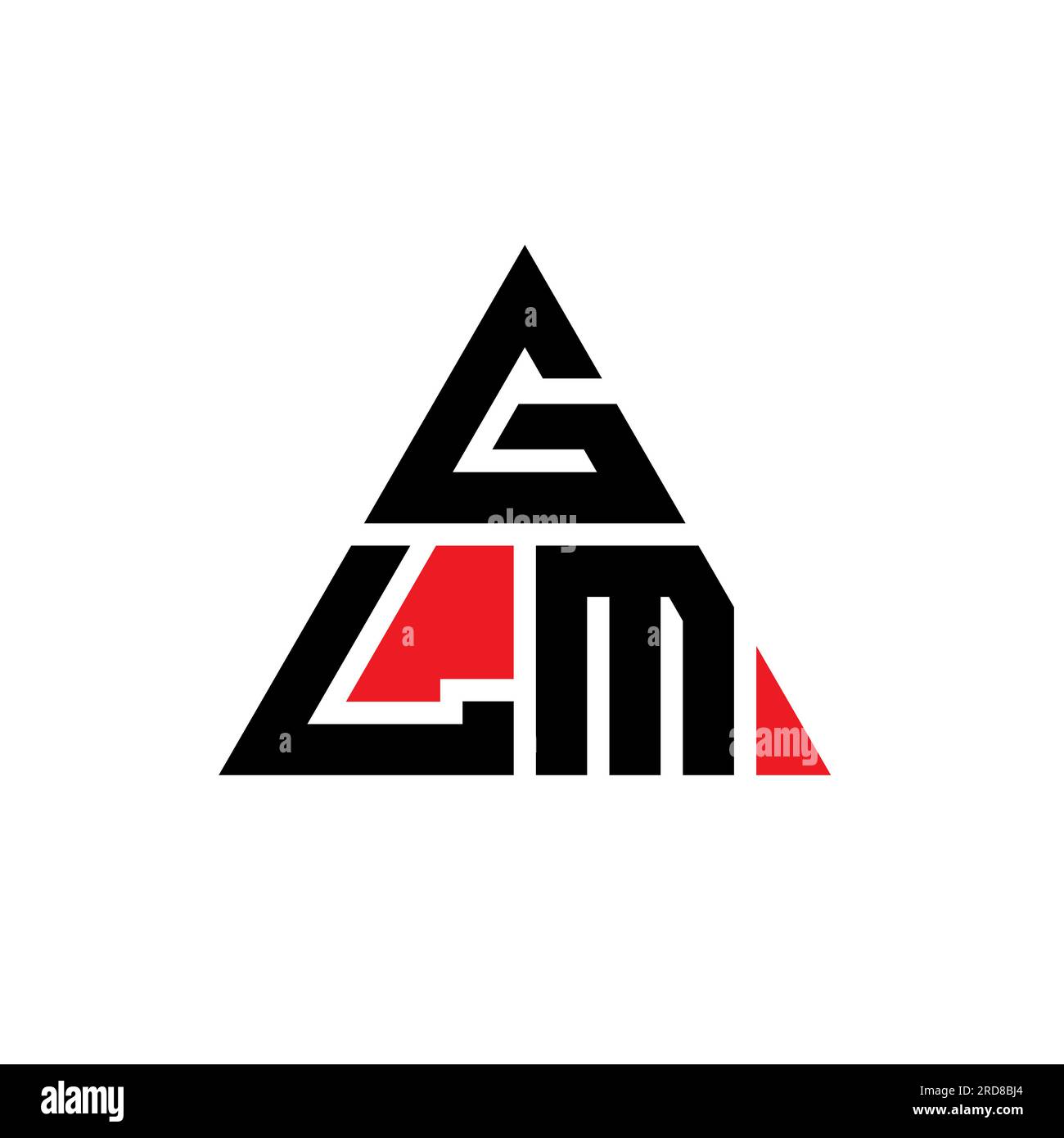 GLM triangle letter logo design with triangle shape. GLM triangle logo ...
