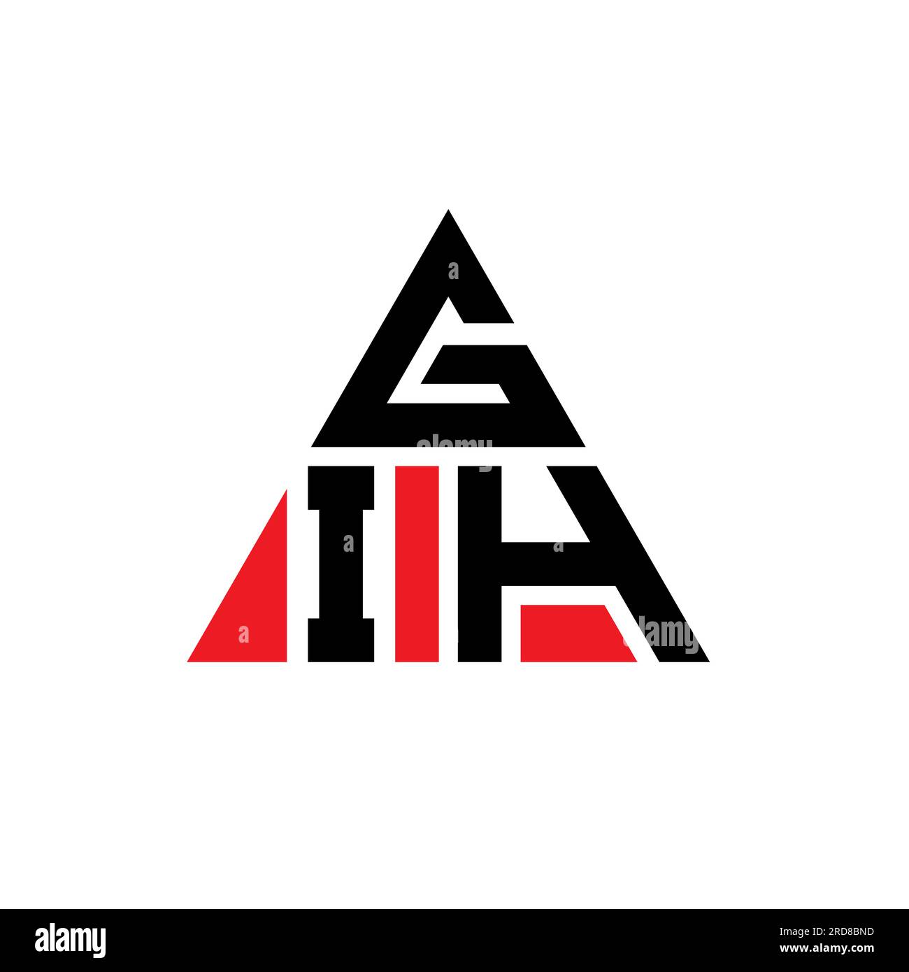 GIH triangle letter logo design with triangle shape. GIH triangle logo ...