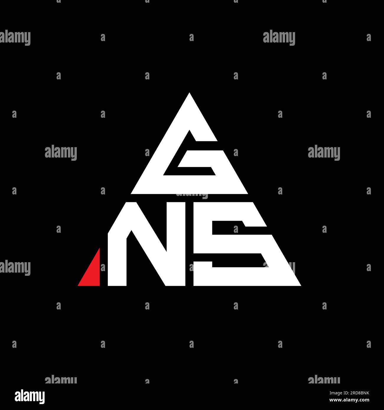 GNS triangle letter logo design with triangle shape. GNS triangle logo ...