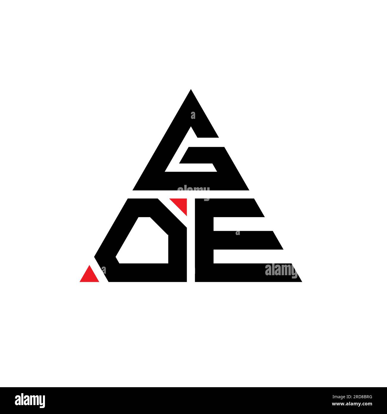 GOE triangle letter logo design with triangle shape. GOE triangle logo ...