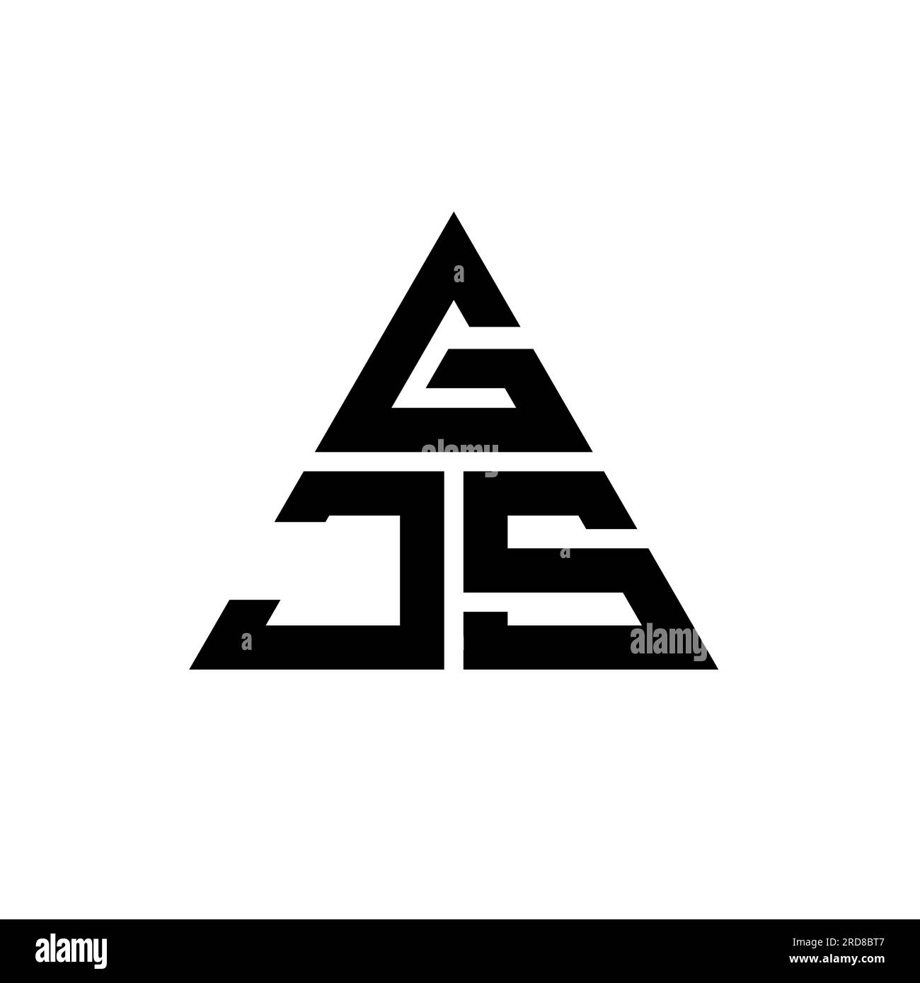 GJS triangle letter logo design with triangle shape. GJS triangle logo ...