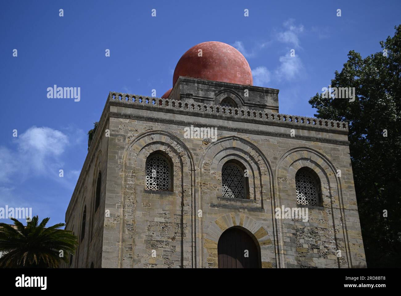 Landscape with scenic view of the Norman Arabesque style Chiesa di San ...