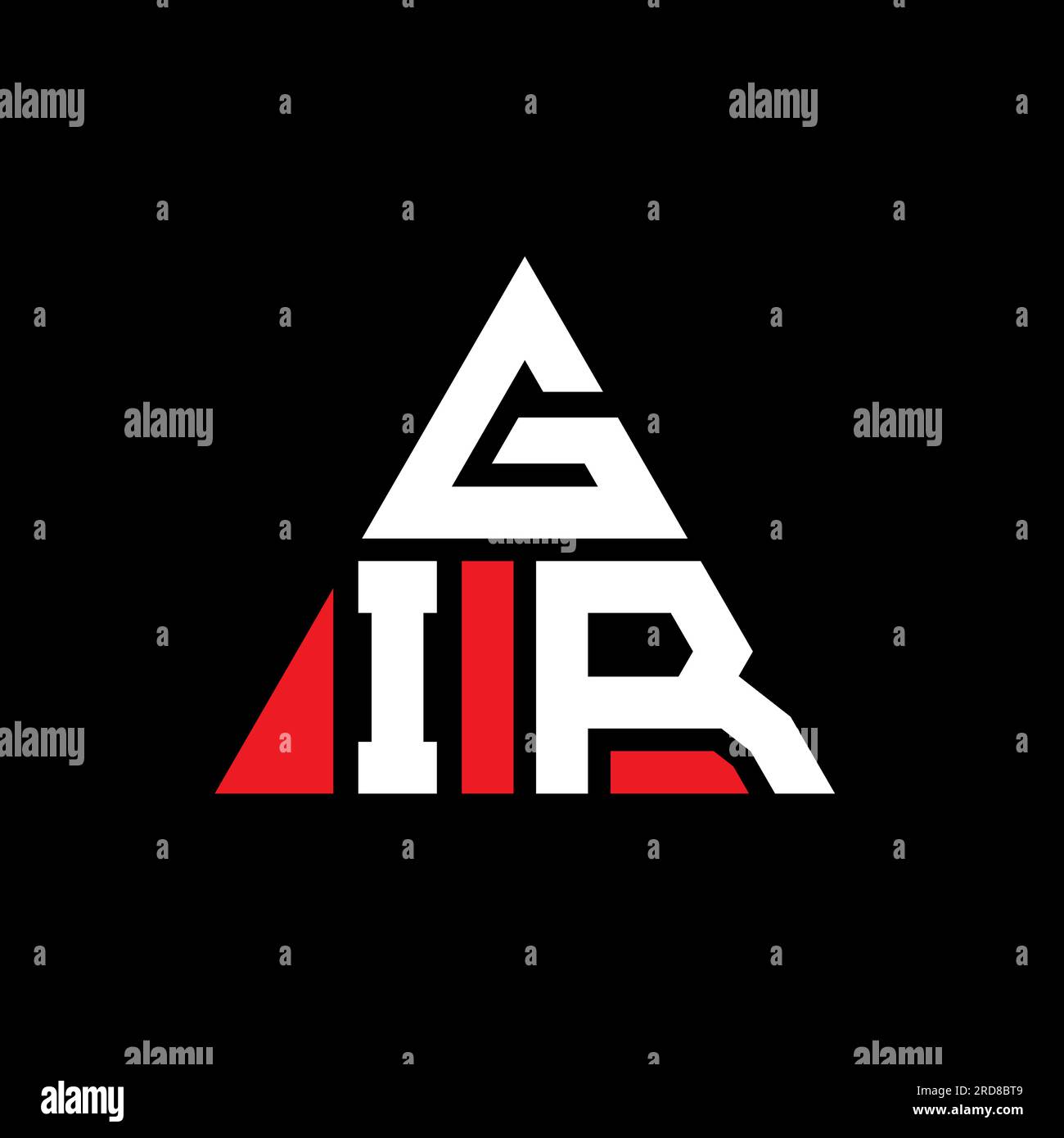 GIR triangle letter logo design with triangle shape. GIR triangle logo ...