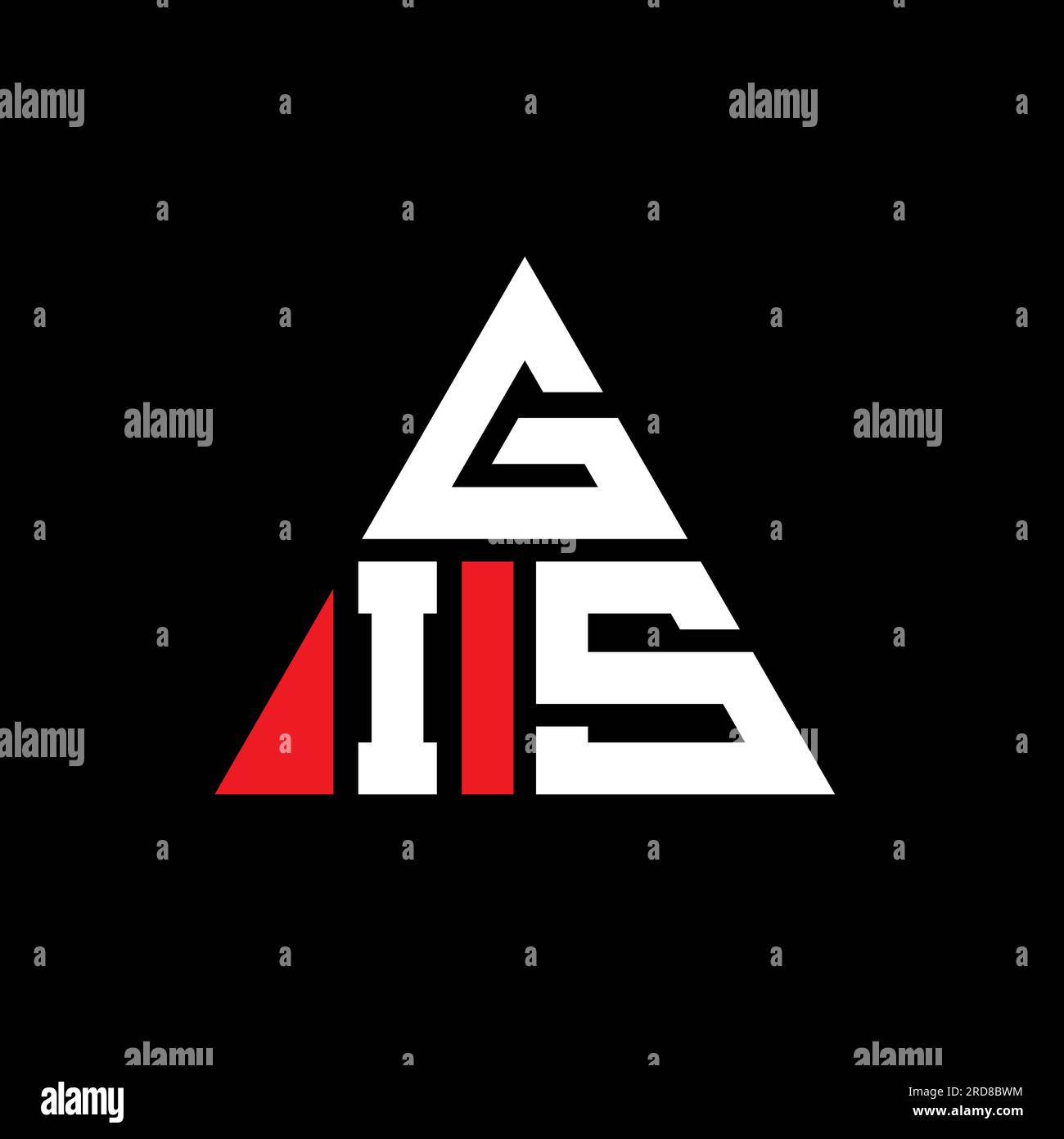 GIS triangle letter logo design with triangle shape. GIS triangle logo ...