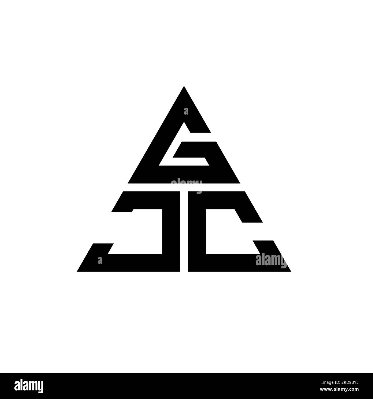 GJC triangle letter logo design with triangle shape. GJC triangle logo design monogram. GJC ...