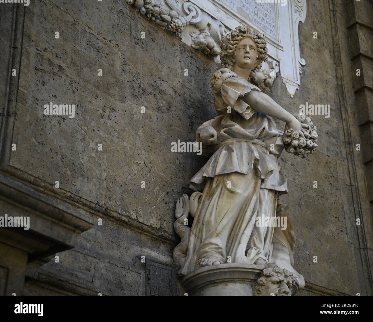 "Primavera" a marble sculpture representing Spring on the Baroque ...