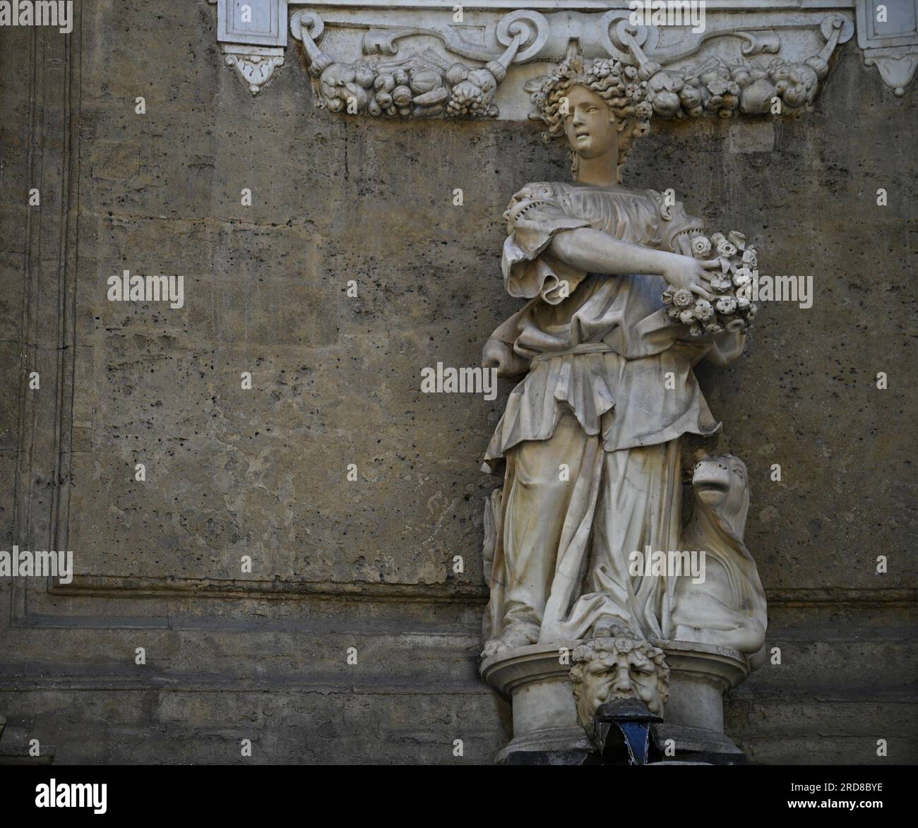 "Primavera" a marble sculpture representing Spring on the Baroque ...