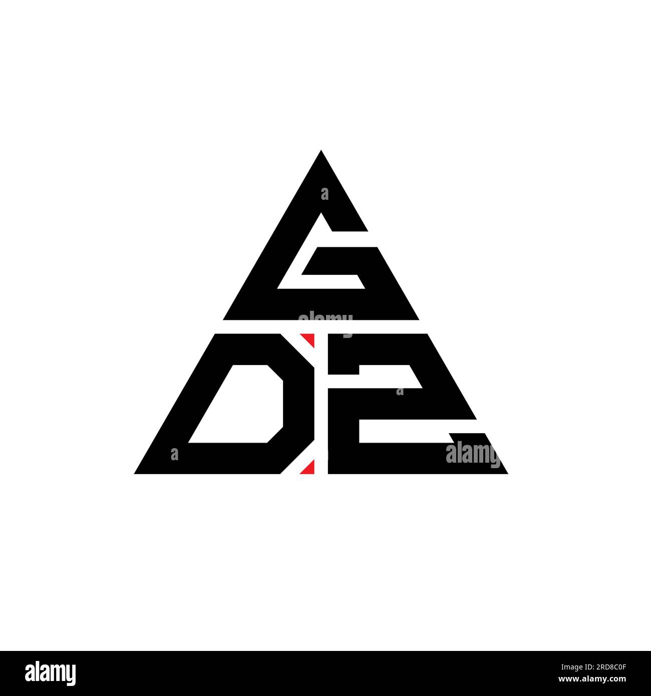 GDZ triangle letter logo design with triangle shape. GDZ triangle logo ...