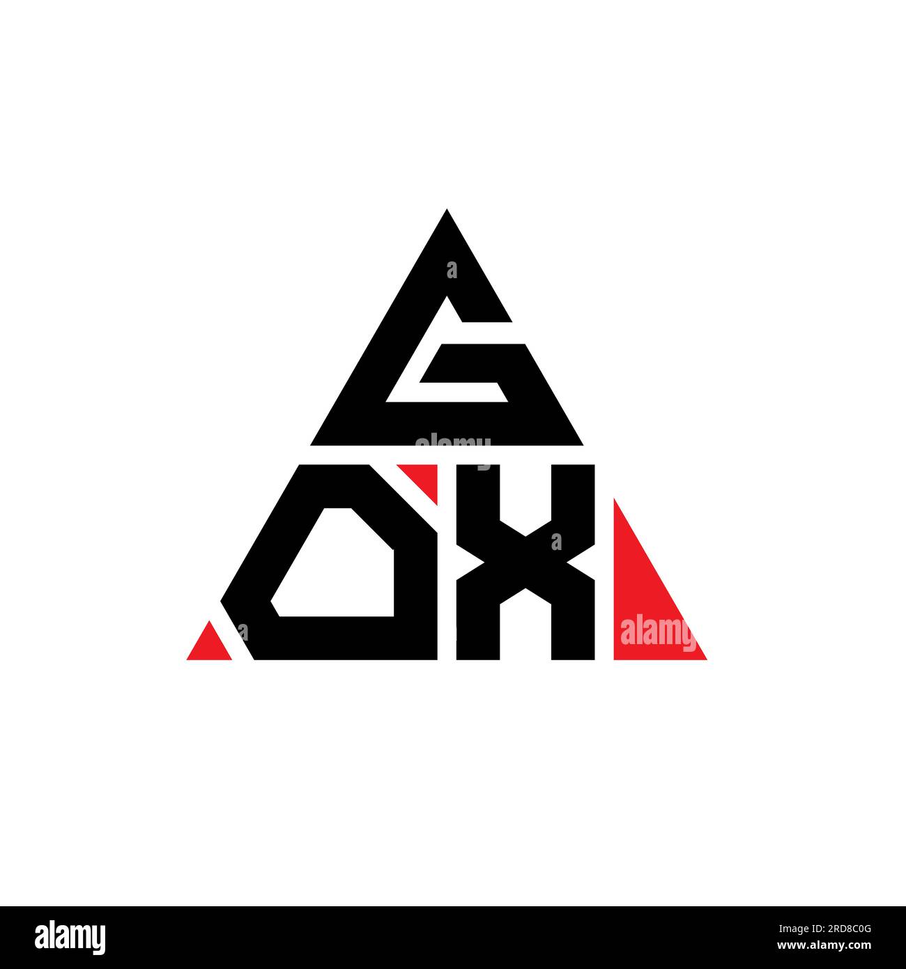 GOX triangle letter logo design with triangle shape. GOX triangle logo ...