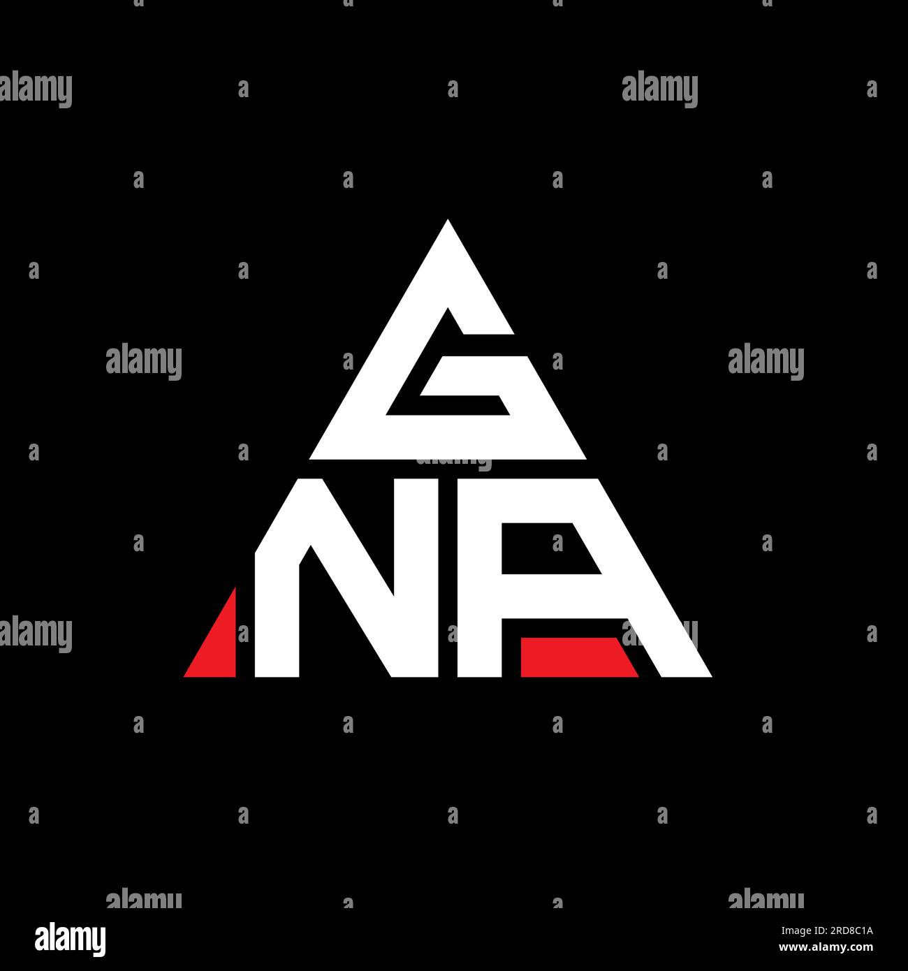 GNA triangle letter logo design with triangle shape. GNA triangle logo design monogram. GNA ...