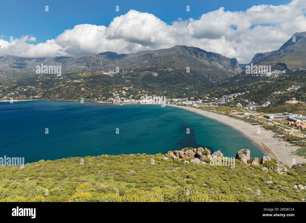 Bay of Preveli, Rethymno, Crete, Greek Islands, Greece, Europe Stock ...