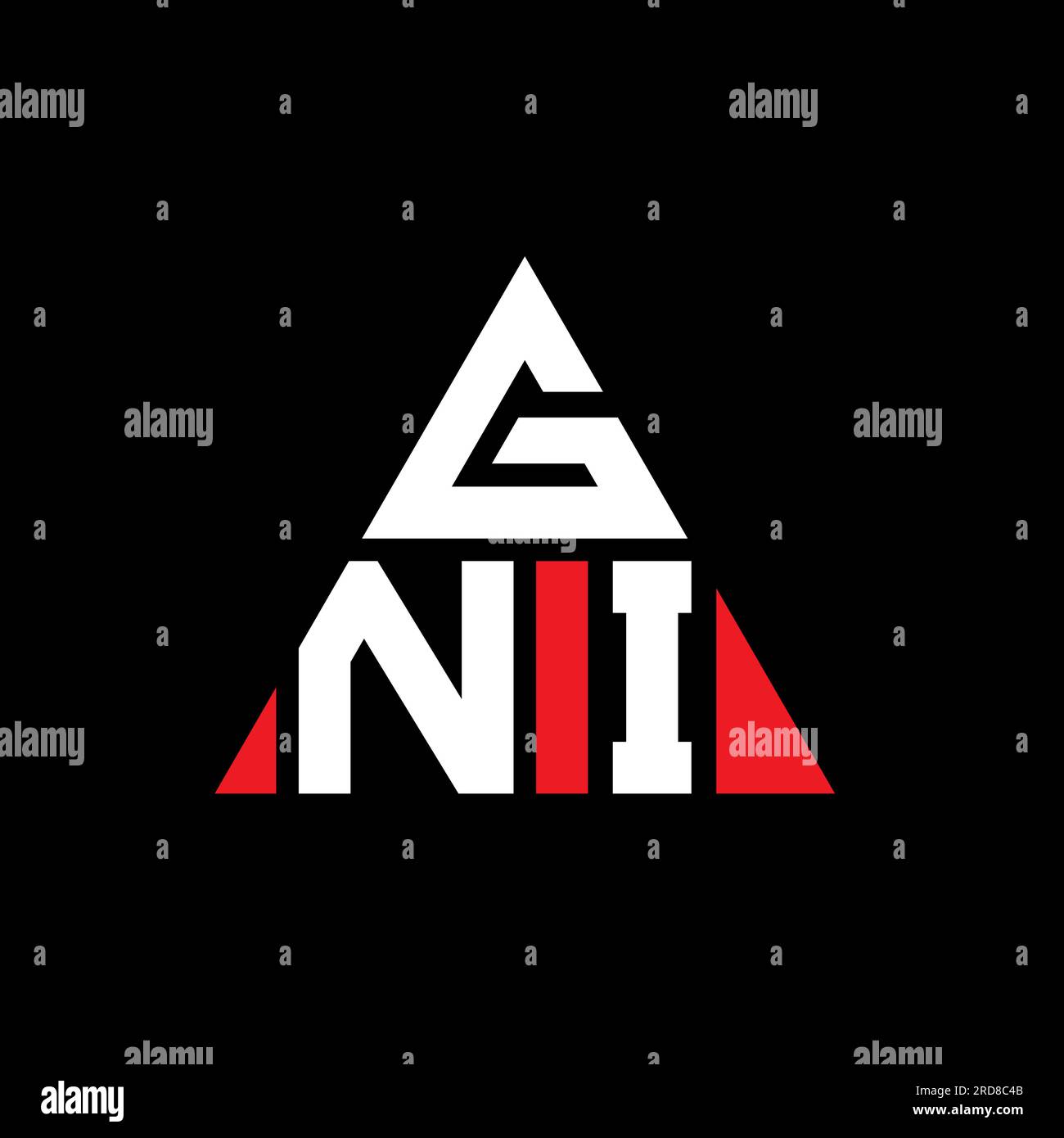 GNI triangle letter logo design with triangle shape. GNI triangle logo ...
