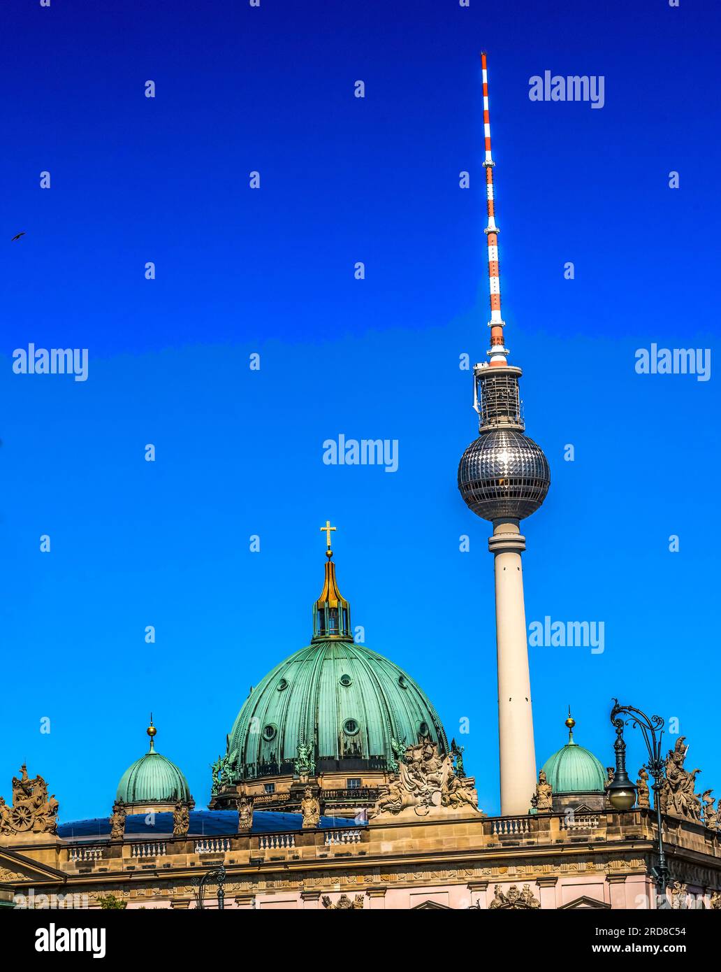 Two Crosses Berlin TV Tower Fernsehturm and Berlin Cathedral Berlin ...