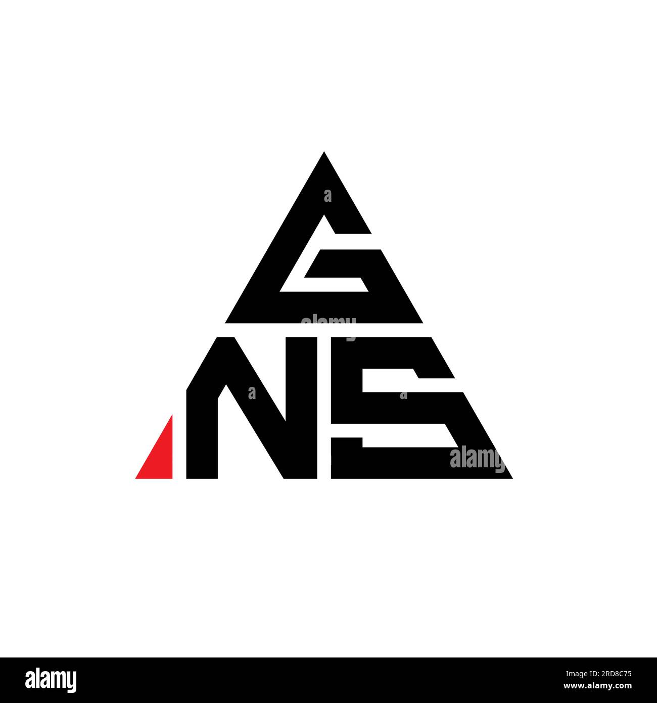 GNS triangle letter logo design with triangle shape. GNS triangle logo ...