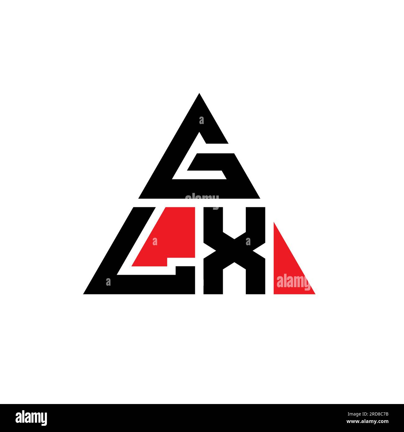 GLX triangle letter logo design with triangle shape. GLX triangle logo ...
