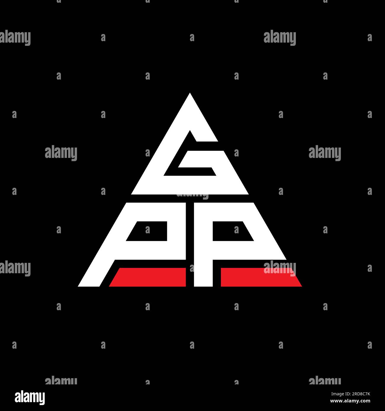 GPP triangle letter logo design with triangle shape. GPP triangle logo ...