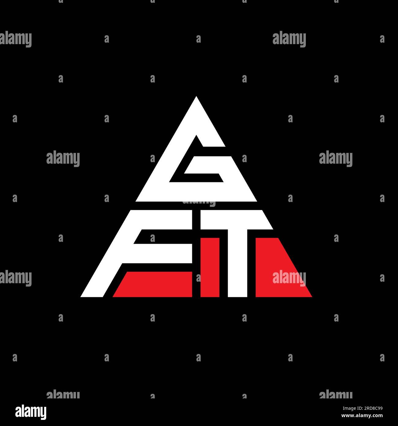 GFT triangle letter logo design with triangle shape. GFT triangle logo ...
