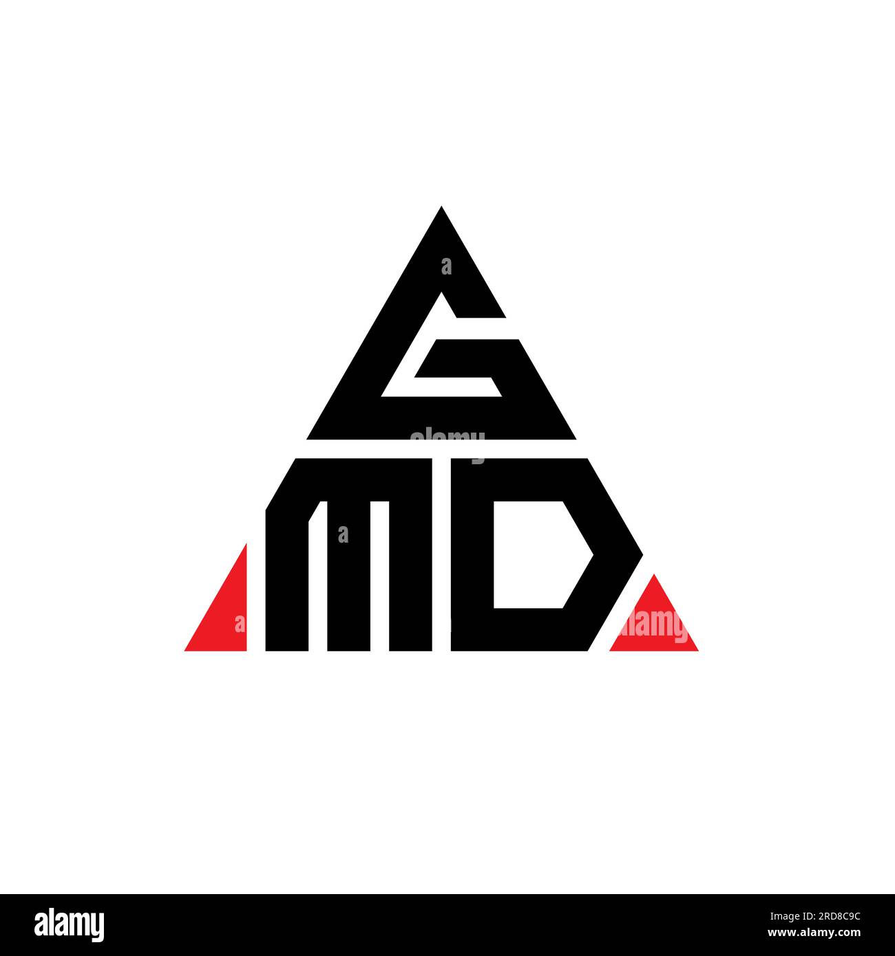 GMD triangle letter logo design with triangle shape. GMD triangle logo ...