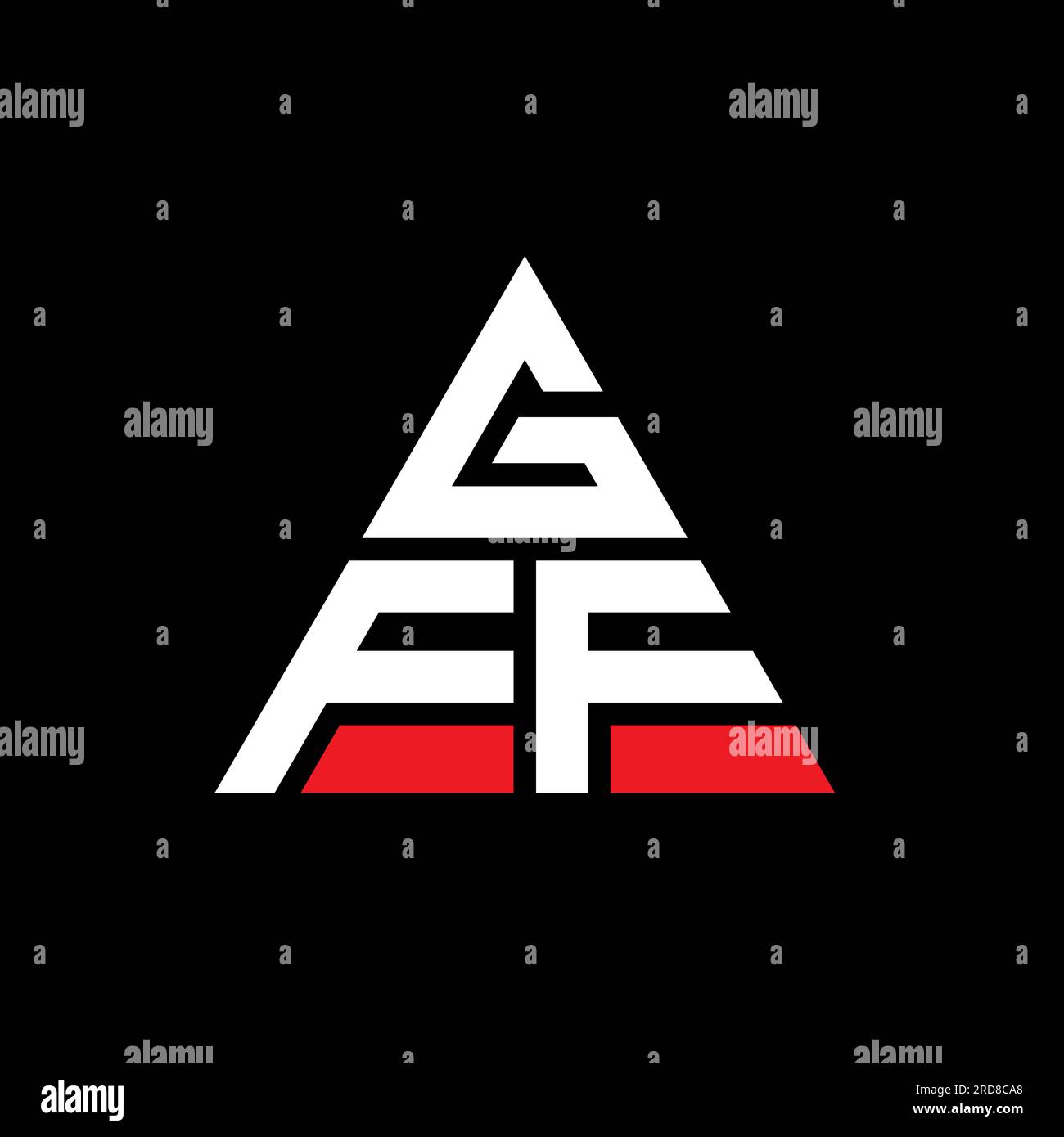 GFF triangle letter logo design with triangle shape. GFF triangle logo ...