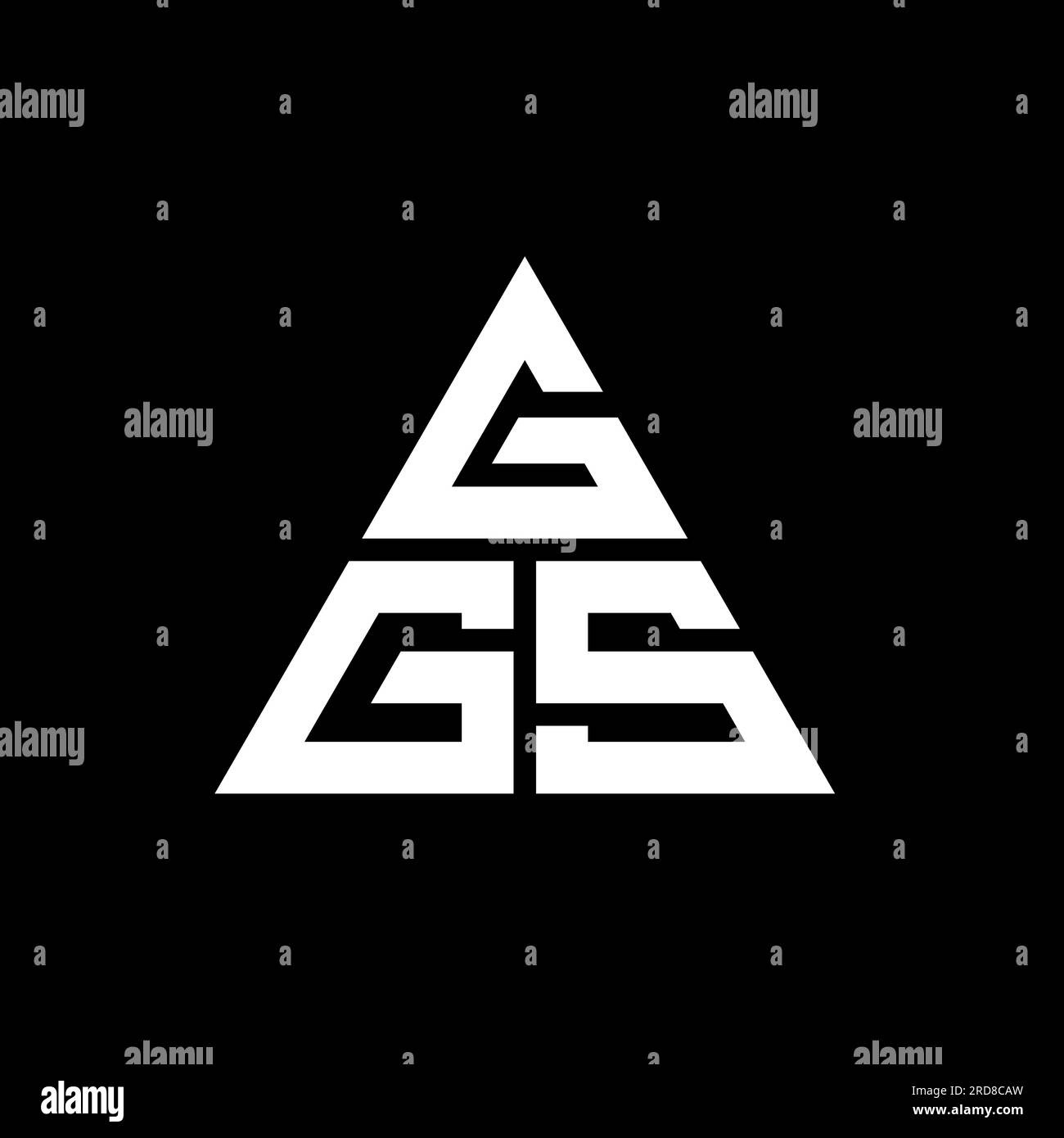 GGS triangle letter logo design with triangle shape. GGS triangle logo ...