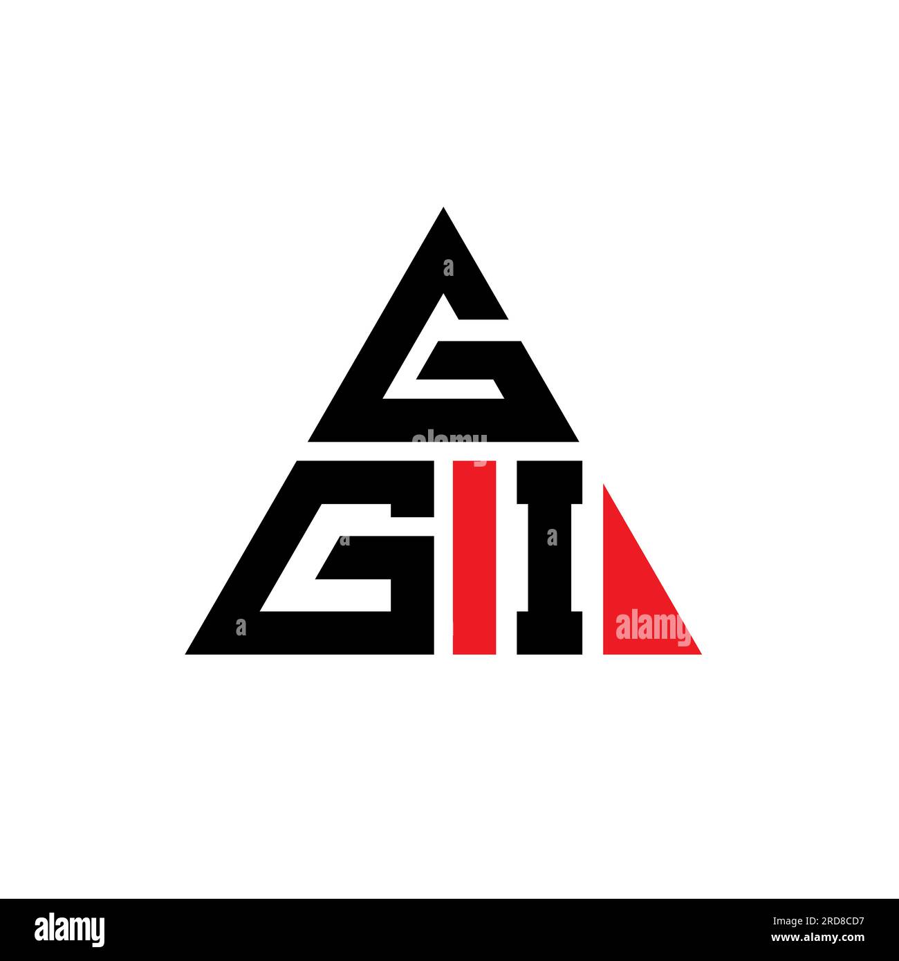 GGI triangle letter logo design with triangle shape. GGI triangle logo ...