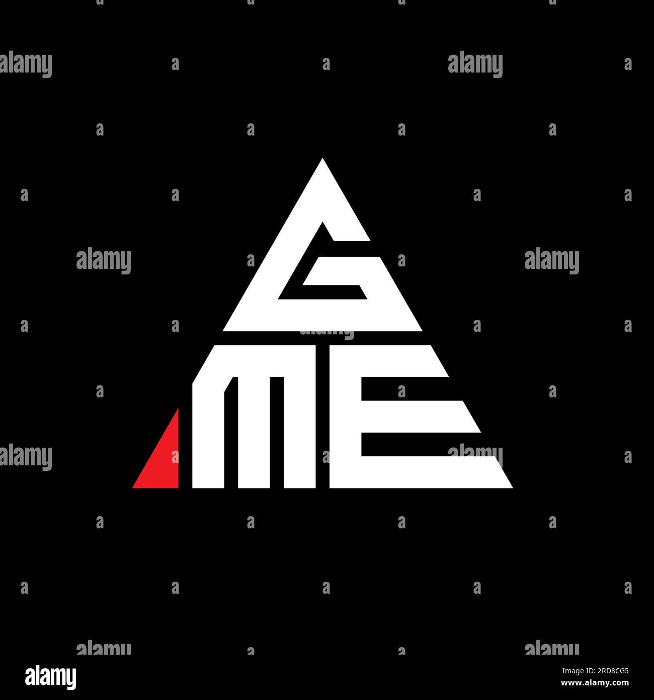GME triangle letter logo design with triangle shape. GME triangle logo ...