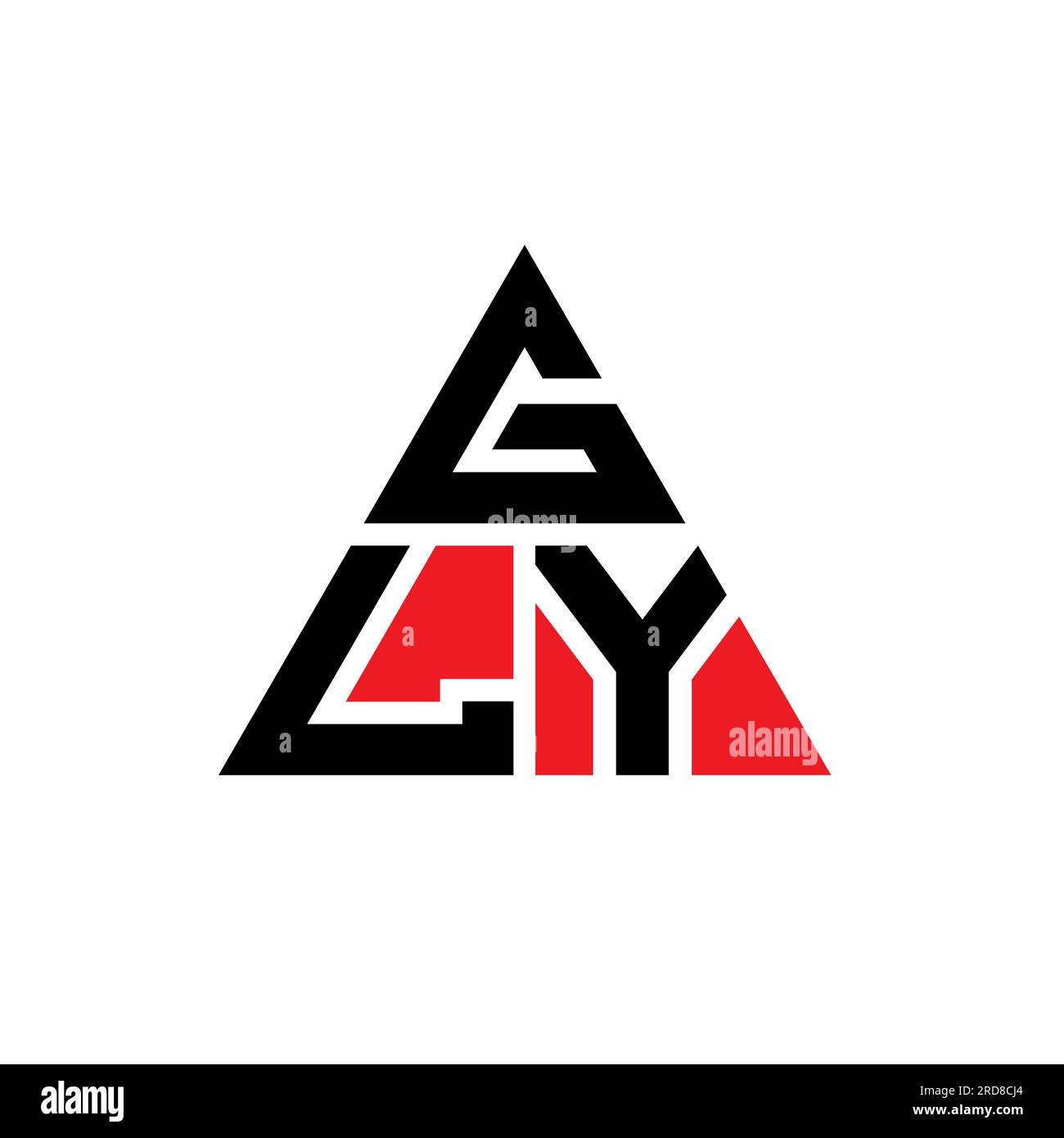 GLY triangle letter logo design with triangle shape. GLY triangle logo ...