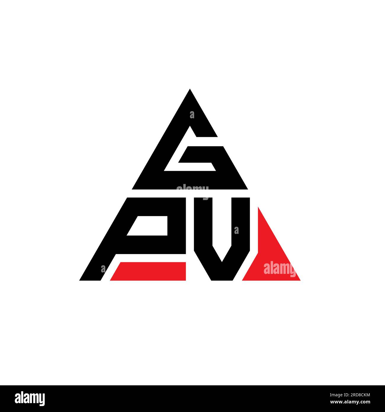 GPV triangle letter logo design with triangle shape. GPV triangle logo ...