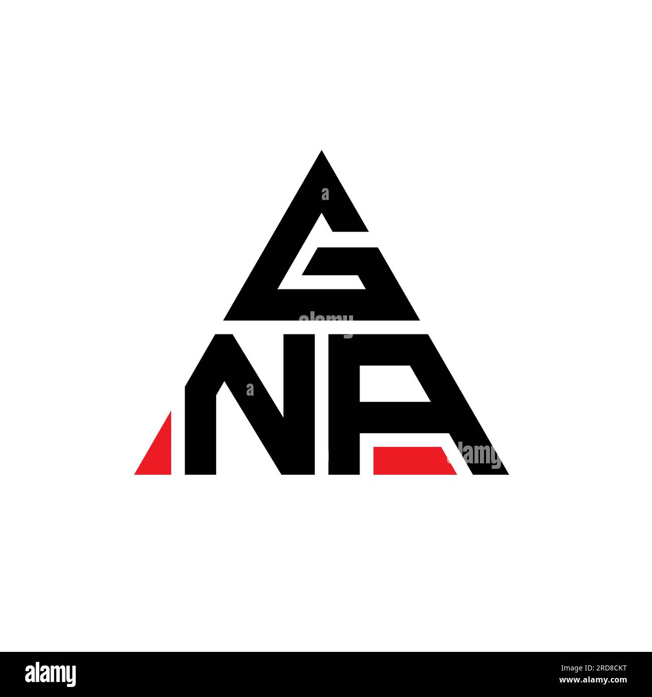 GNA triangle letter logo design with triangle shape. GNA triangle logo ...