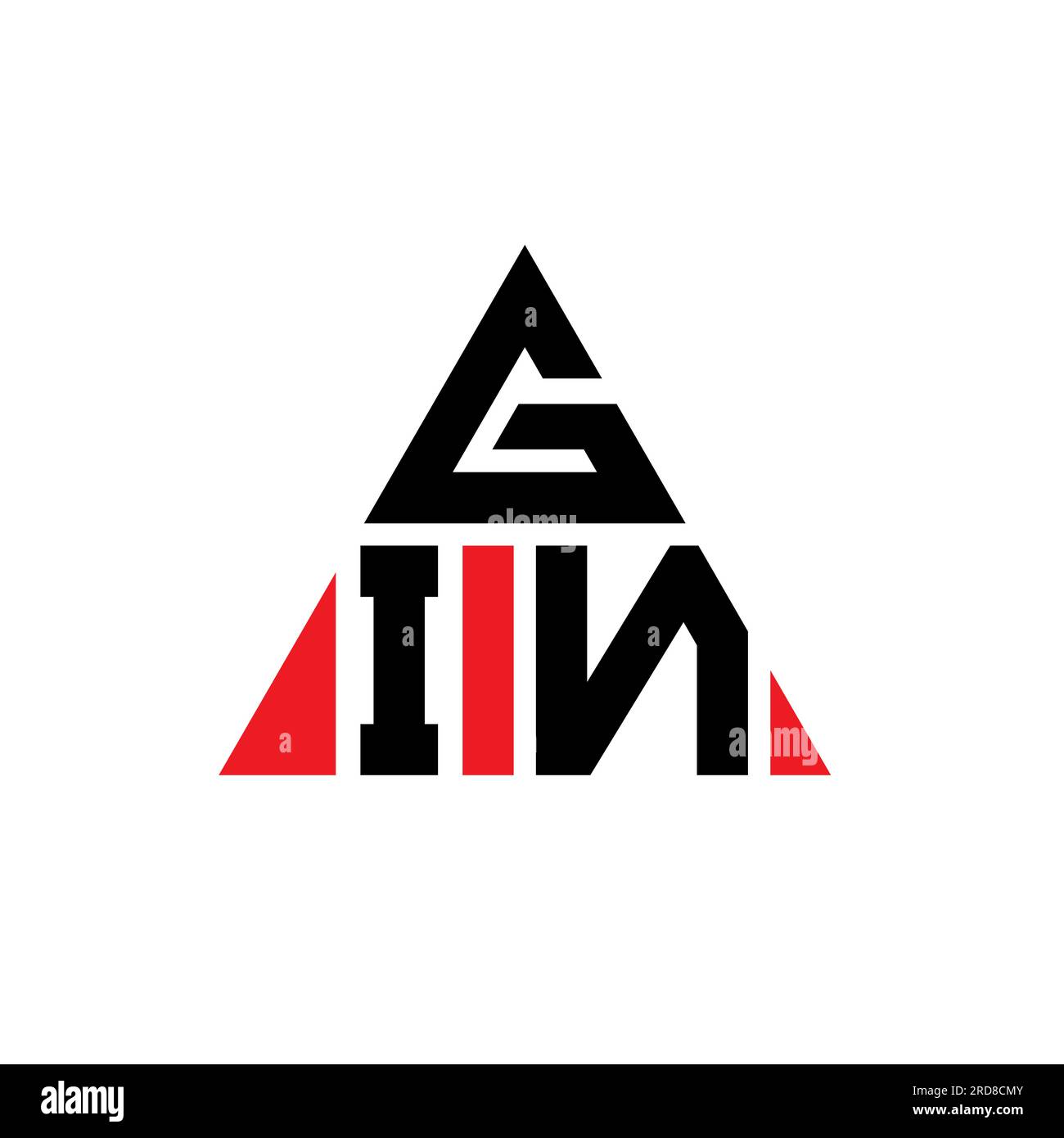 GIN triangle letter logo design with triangle shape. GIN triangle logo ...