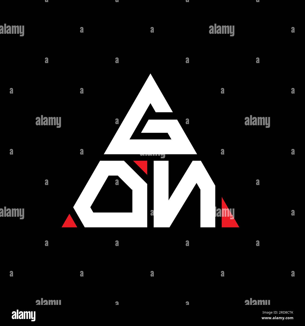 GON triangle letter logo design with triangle shape. GON triangle logo ...