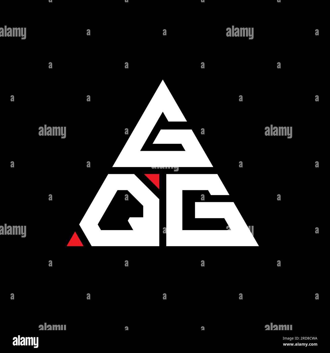 GQG triangle letter logo design with triangle shape. GQG triangle logo ...
