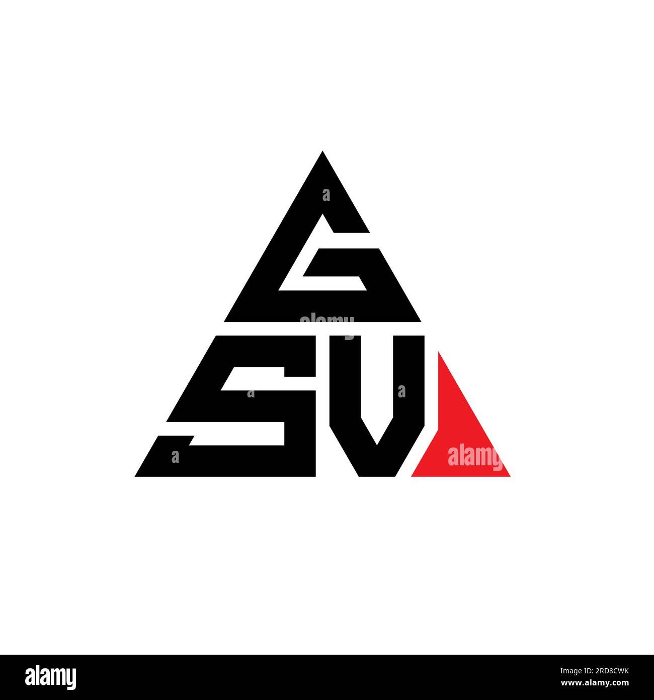 GSV triangle letter logo design with triangle shape. GSV triangle logo ...