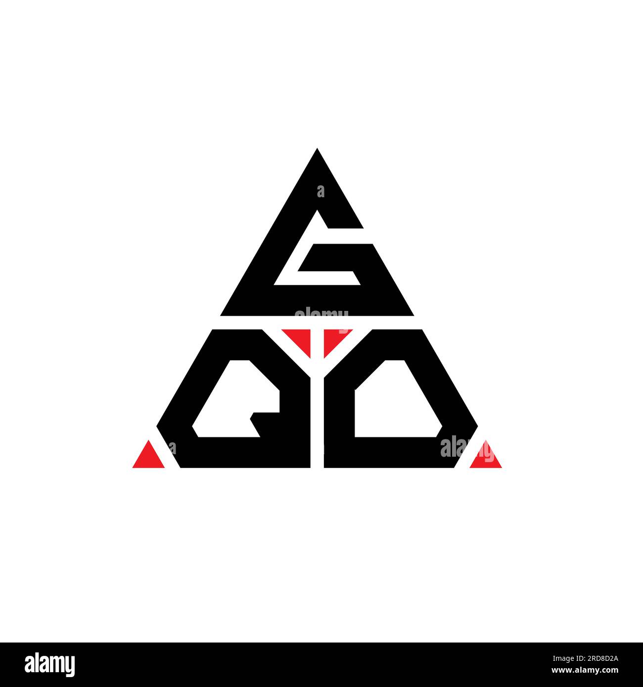 GQO triangle letter logo design with triangle shape. GQO triangle logo ...