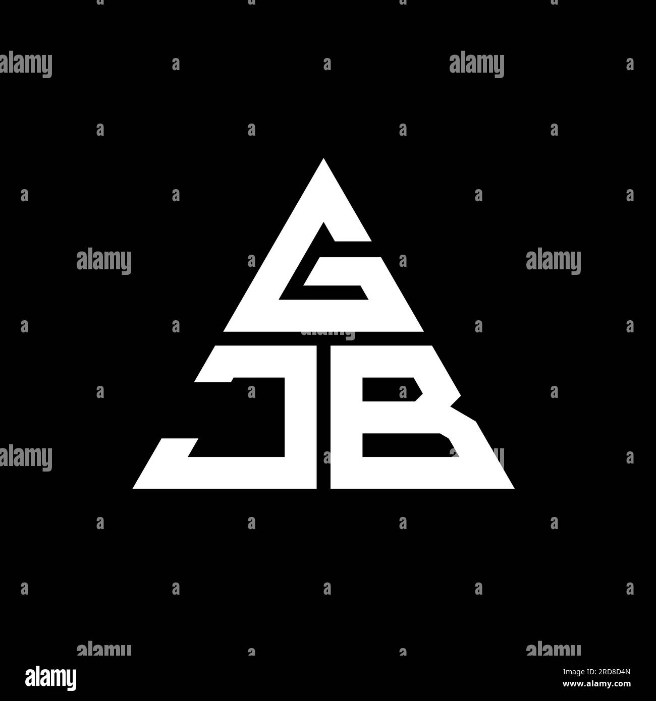 GJB triangle letter logo design with triangle shape. GJB triangle logo design monogram. GJB ...