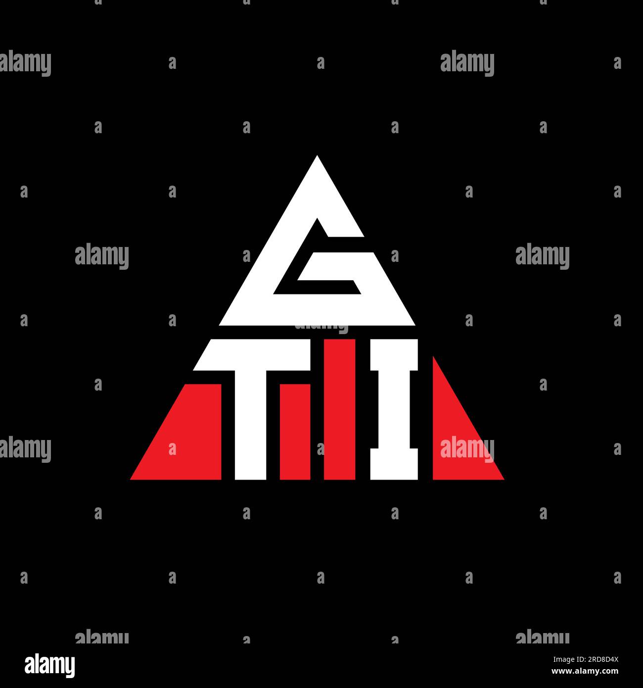 GTI triangle letter logo design with triangle shape. GTI triangle logo ...