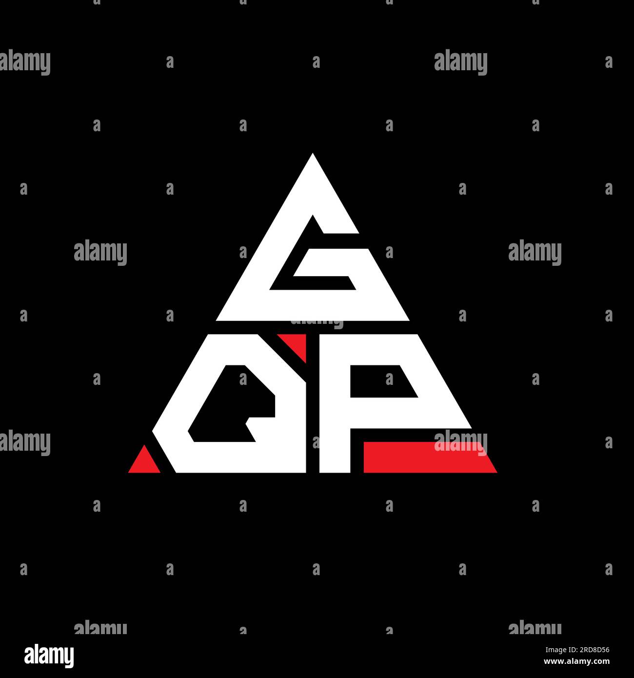 GQP triangle letter logo design with triangle shape. GQP triangle logo ...