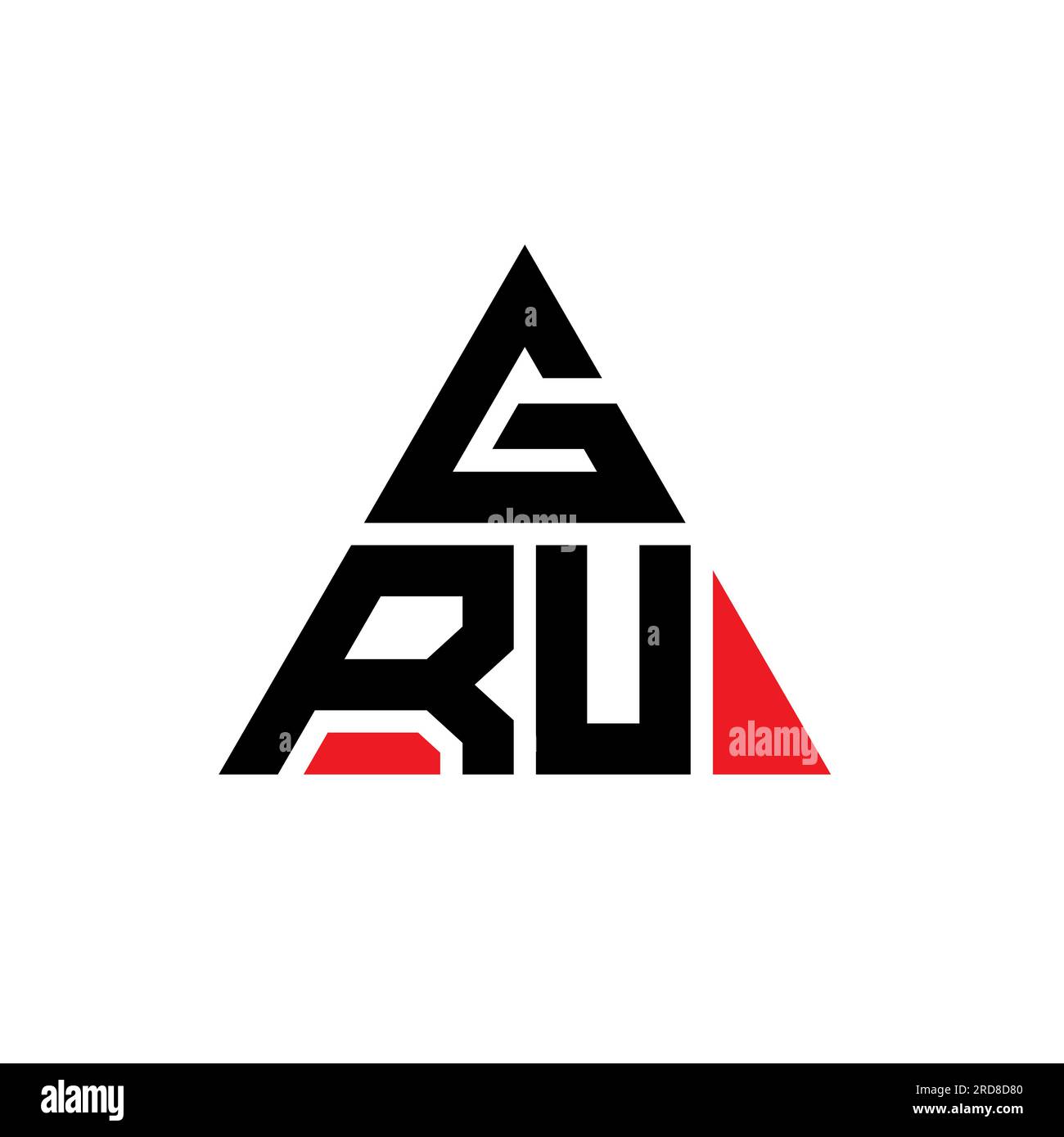 GRU triangle letter logo design with triangle shape. GRU triangle logo ...