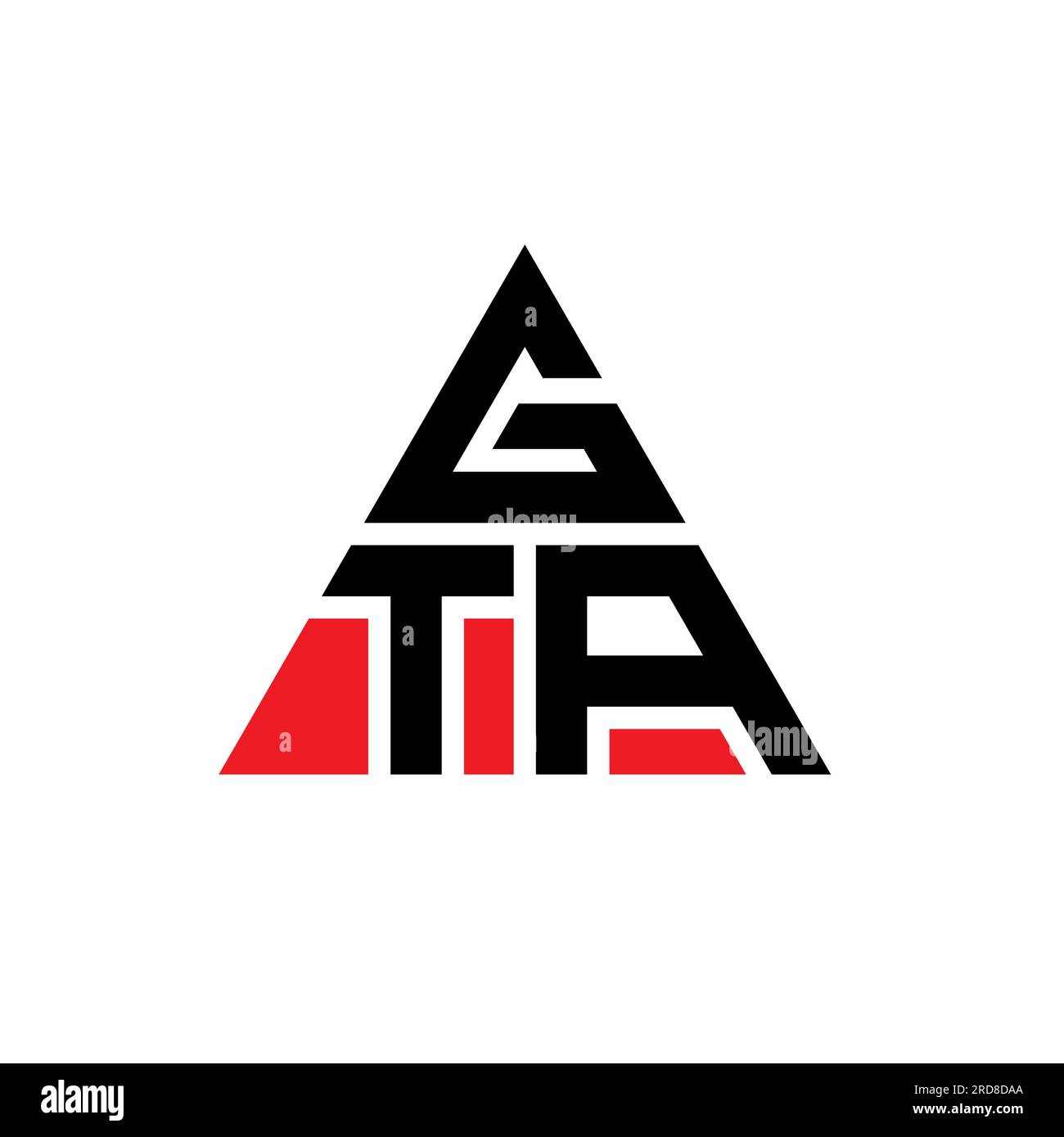 GTA triangle letter logo design with triangle shape. GTA triangle logo ...