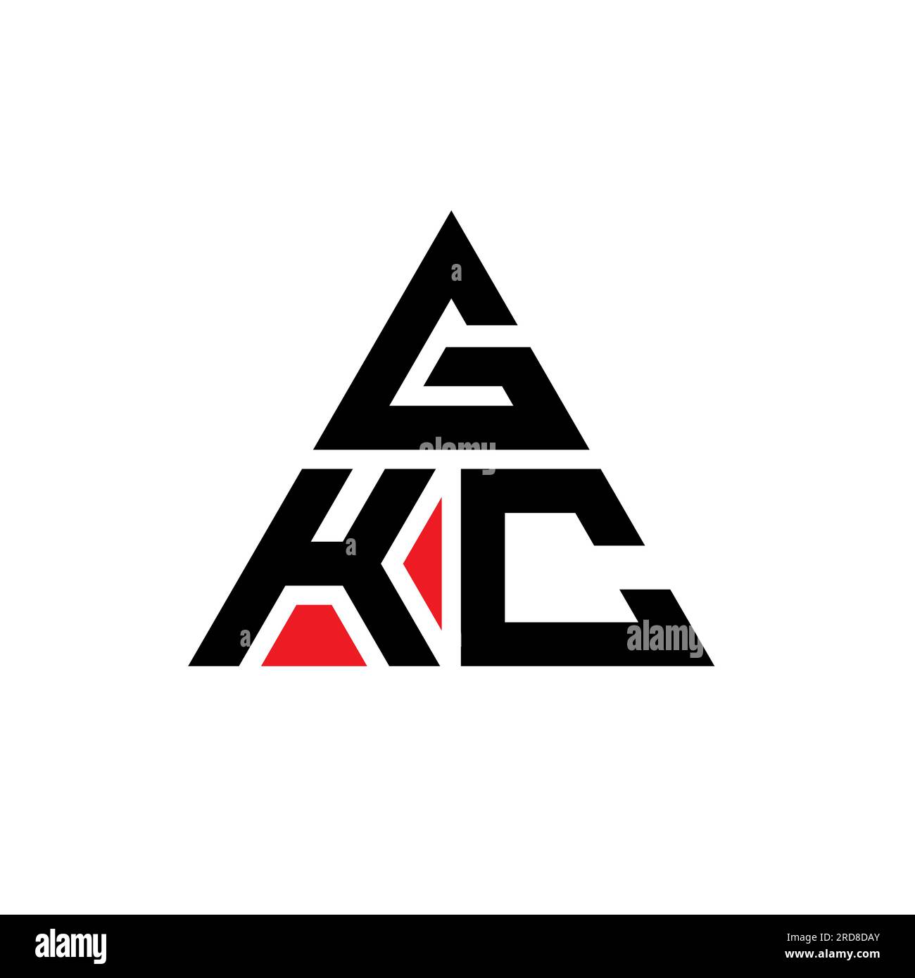 GKC triangle letter logo design with triangle shape. GKC triangle logo design monogram. GKC ...