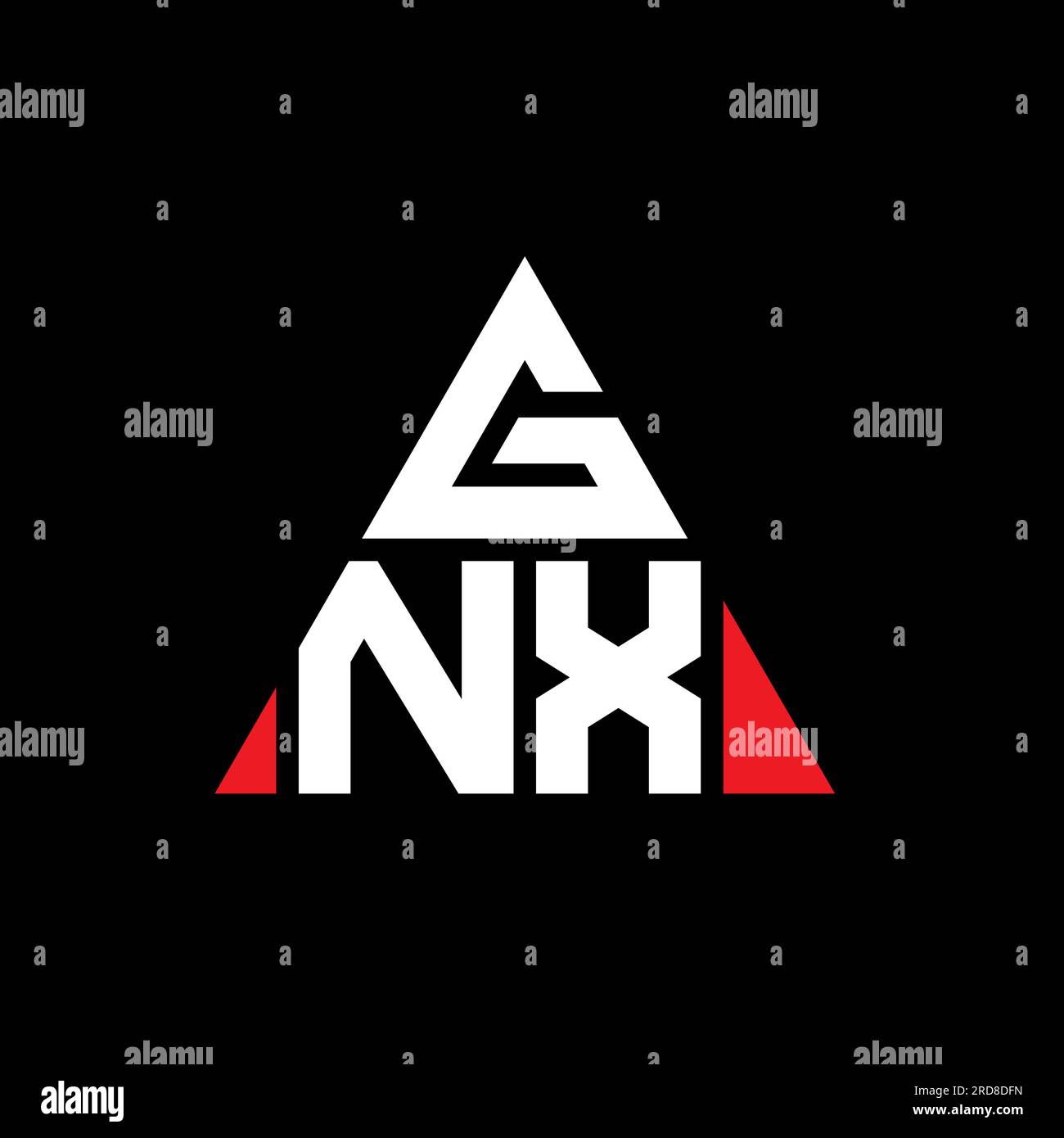 GNX triangle letter logo design with triangle shape. GNX triangle logo ...