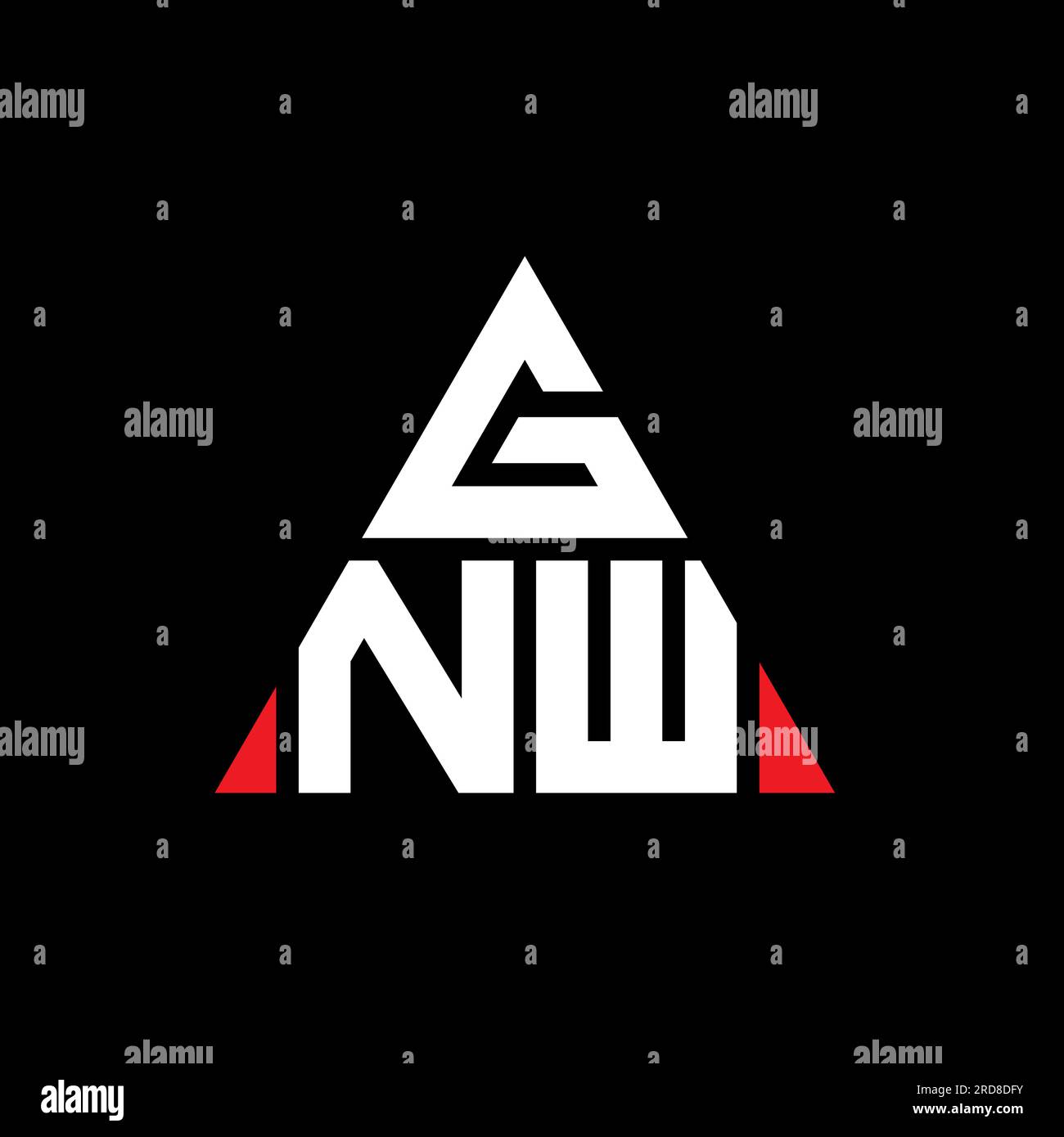 GNW triangle letter logo design with triangle shape. GNW triangle logo ...